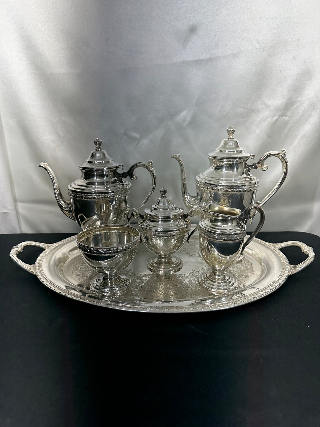 6pc Silver Plated Coffee and Tea Set, Mayfair Pattern, an Old Rogers ...