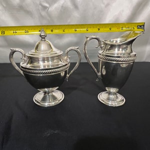 4pc Silver Plated Tea Set by International Silver Co., Pattern is ...