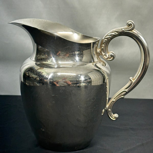 Silver Plate Pitcher - Etsy
