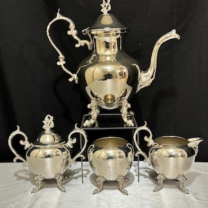 4pc Silver Plated Coffee Set by Birmingham Silver, Birmingham's BIM10 ...