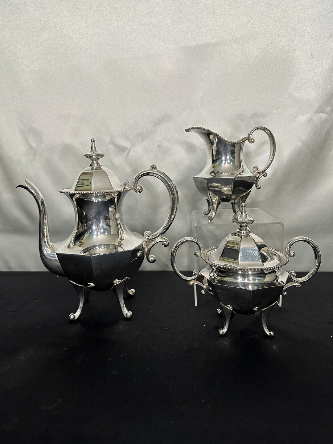 3pc Silverplated Tea Set by James W. Tufts - Etsy
