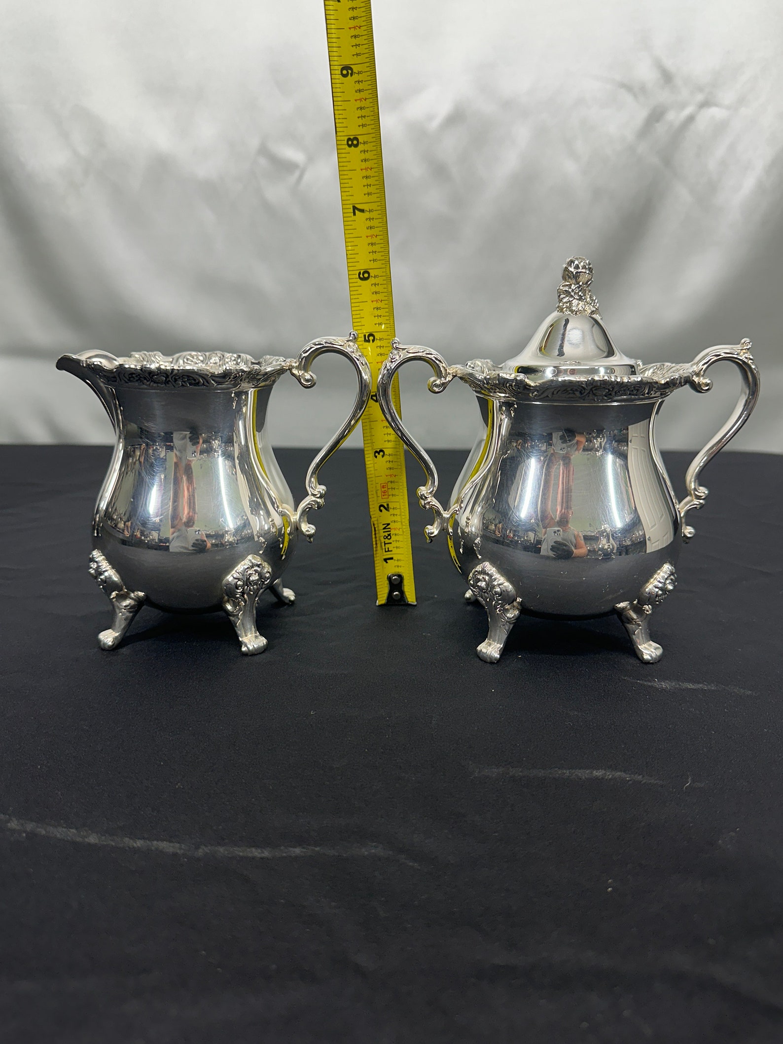 4pc Silver Plate Coffee and Tea Set Royal Rose Pattern by - Etsy