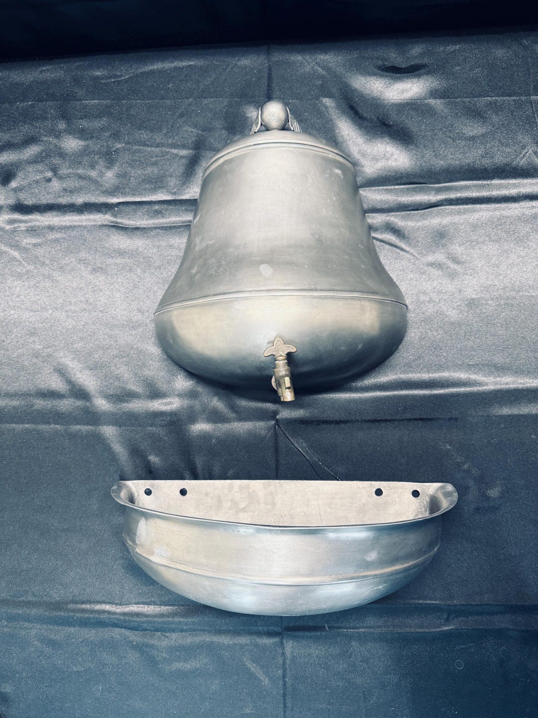 Pewter Water Fountain Wall Mount From Italy. - Etsy