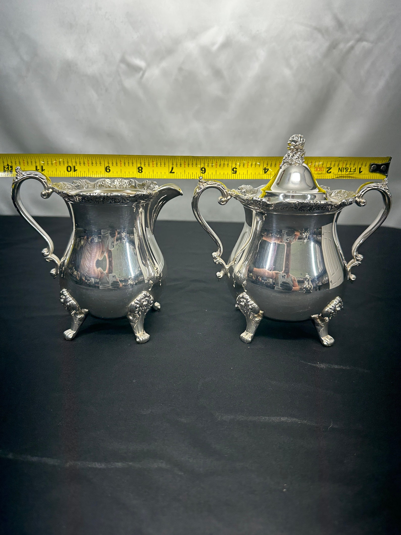 4pc Silver Plate Coffee and Tea Set Royal Rose Pattern by - Etsy