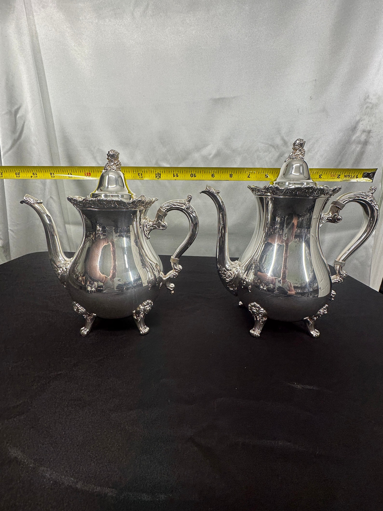 4pc Silver Plate Coffee and Tea Set Royal Rose Pattern by - Etsy