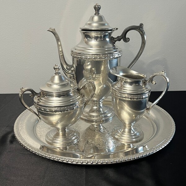 Wm Rogers Silver Tea Set - Etsy