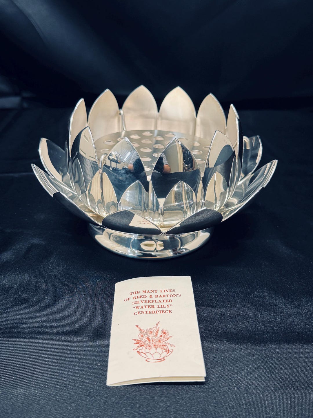 Reed & Barton’s Silverplated Water Lilly Centerpiece, Flower Frog - Etsy