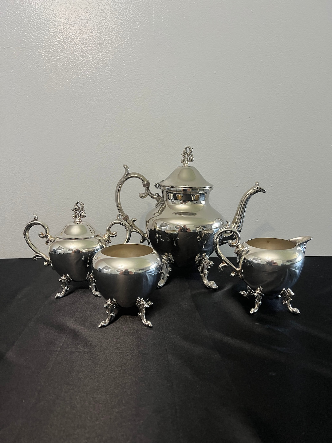 4pc Silver Plated Tea Set by Birmingham Silver Company, BIM18 Pattern ...