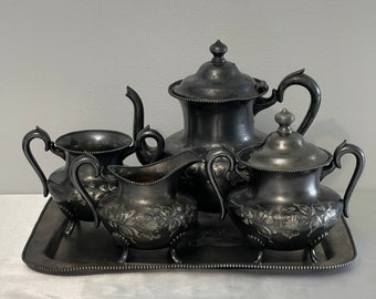 Poole Silver Tea Set - Etsy