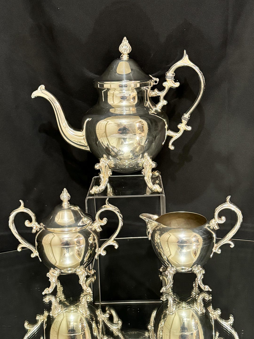 3pc Silver Plated Tea Set by Birmingham Silver Company, BIM13 Pattern ...