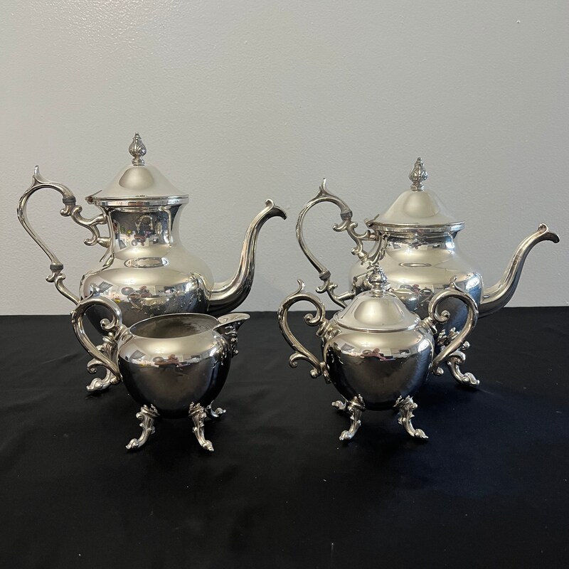 Antique Silver Tea Sets - Etsy