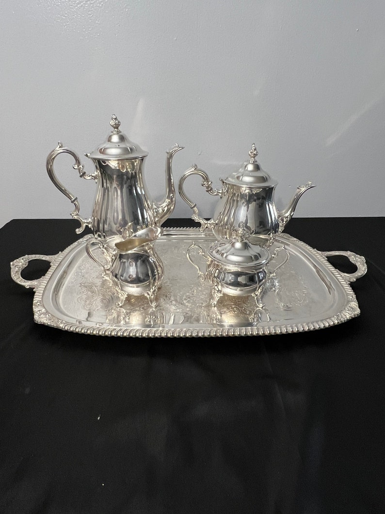 4pc Silver Plated Tea Set From Gorhams Heritage Pattern is - Etsy