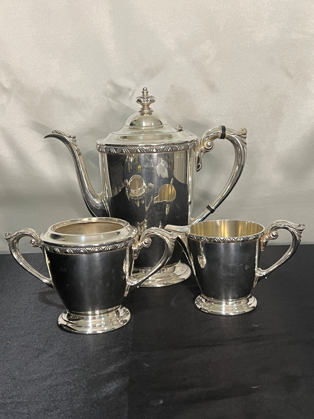 3pc Silver Plated Tea Set by Poole Silver, Superfine Line, 2404 - Etsy