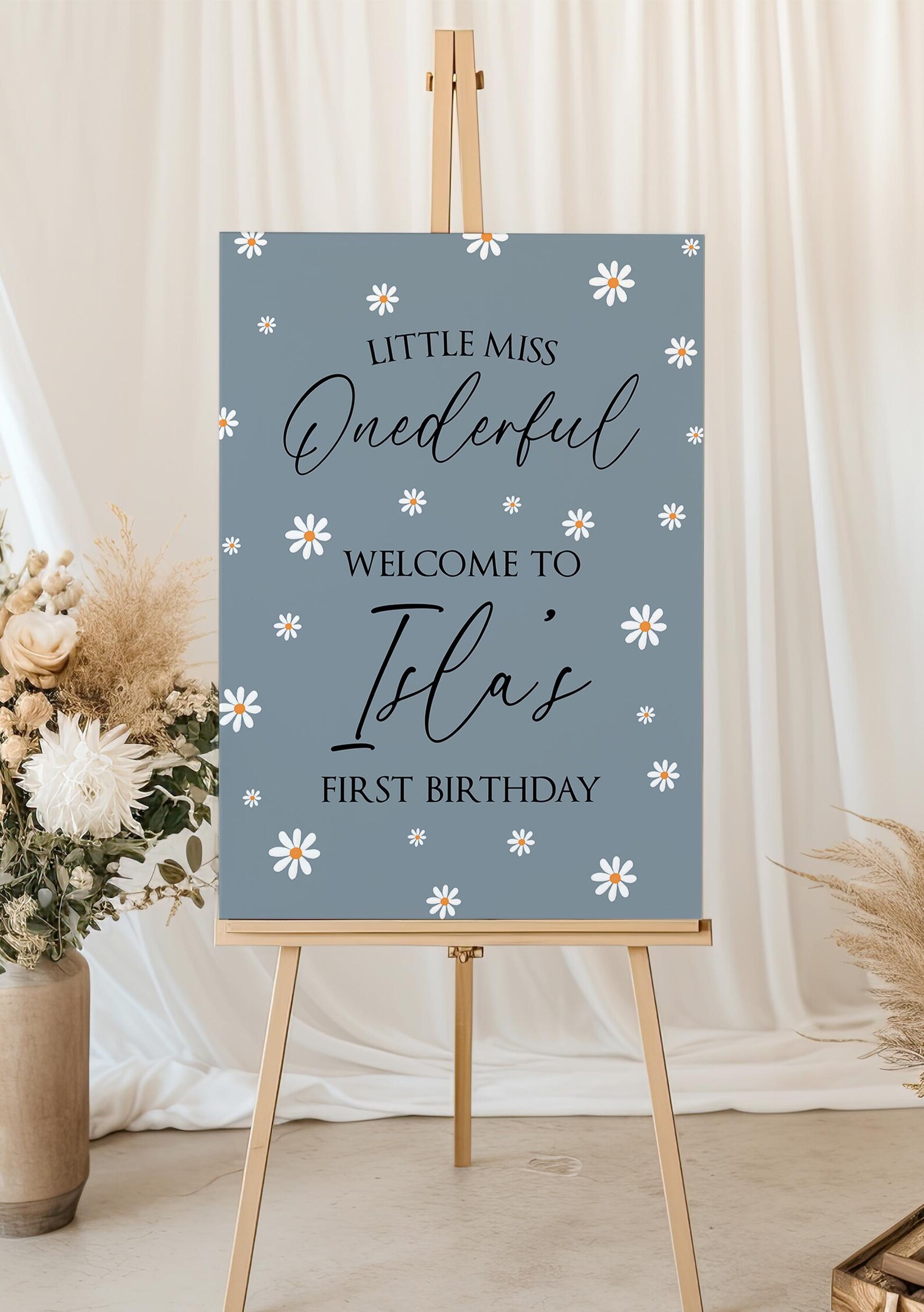 Onederful Theme First Birthday Sign | Paper Poster, Pastel First ...
