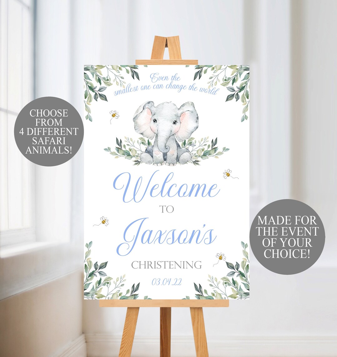 Welcome Sign Poster, Party Event Sign, Custom Made, Safari Theme Party ...