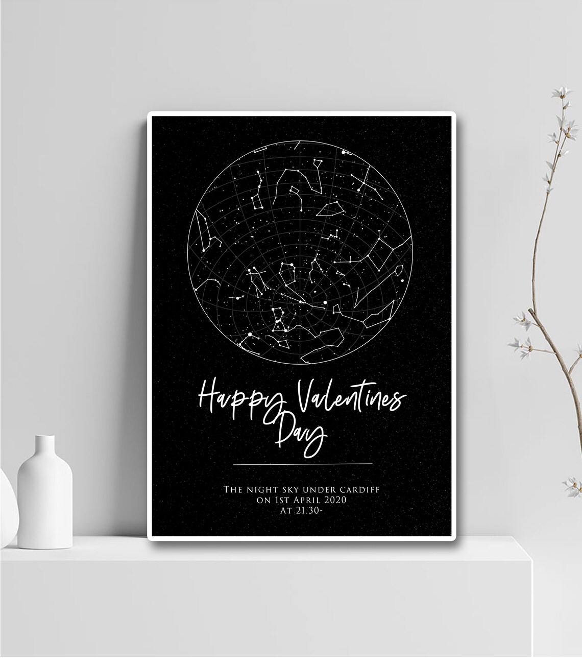 PHYSICAL Star Map Print Custom Star Chart Poster Astronomy - Etsy UK