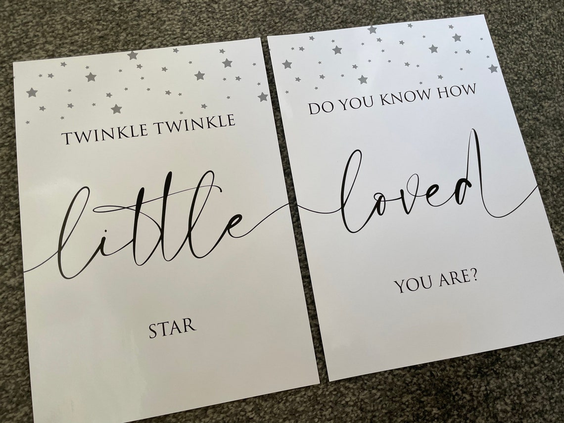 Twinkle Twinkle Little Star Nursery Prints Nursery Decor | Etsy UK