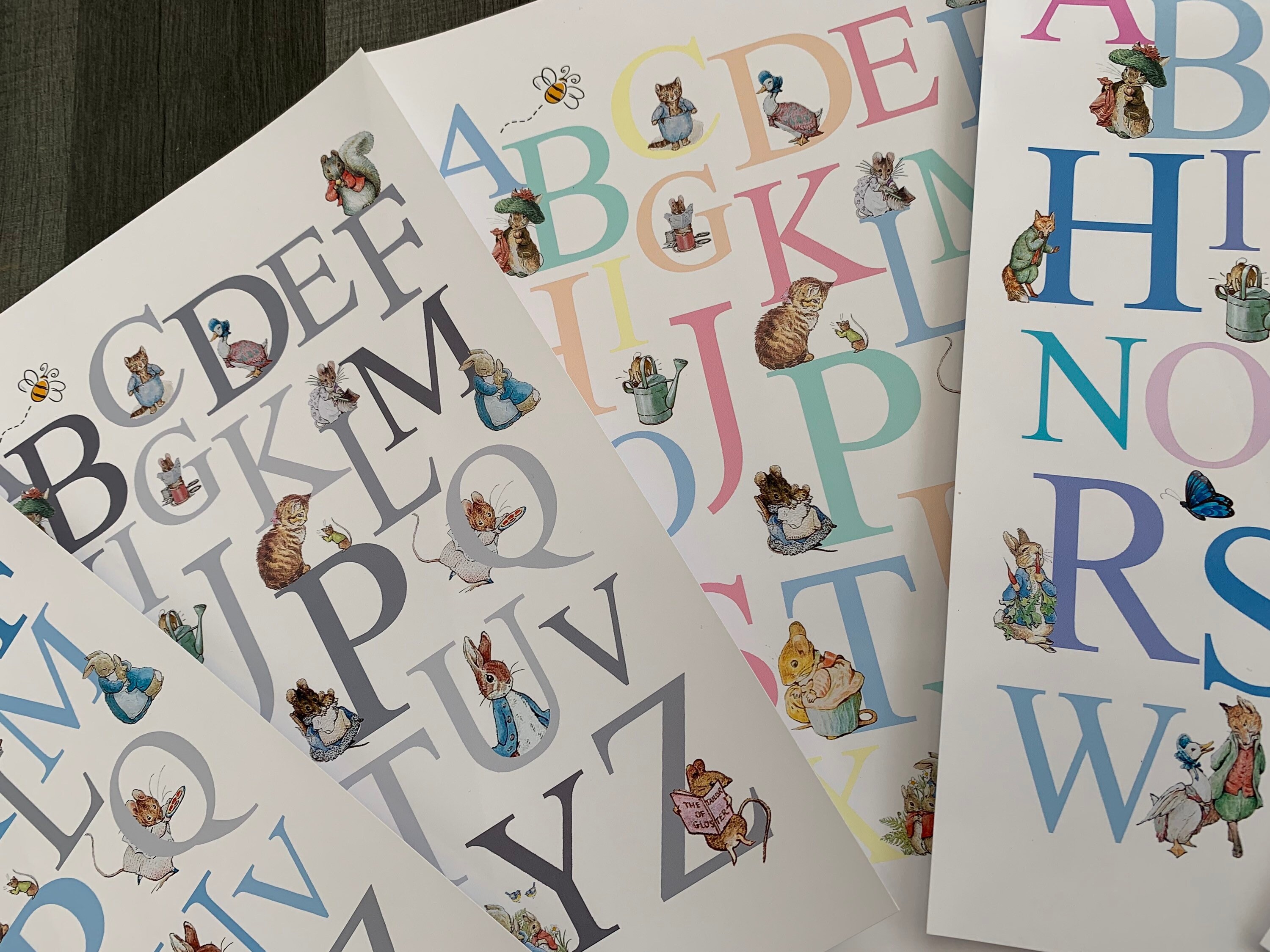 Peter rabbit alphabet print a4 | Etsy