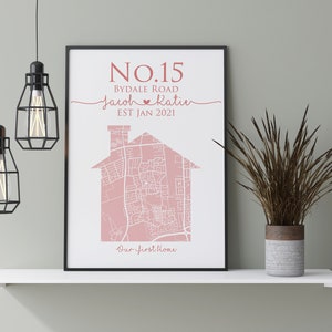 New Home Custom Map Print, Any City Map, Personalized Map, Custom City ...