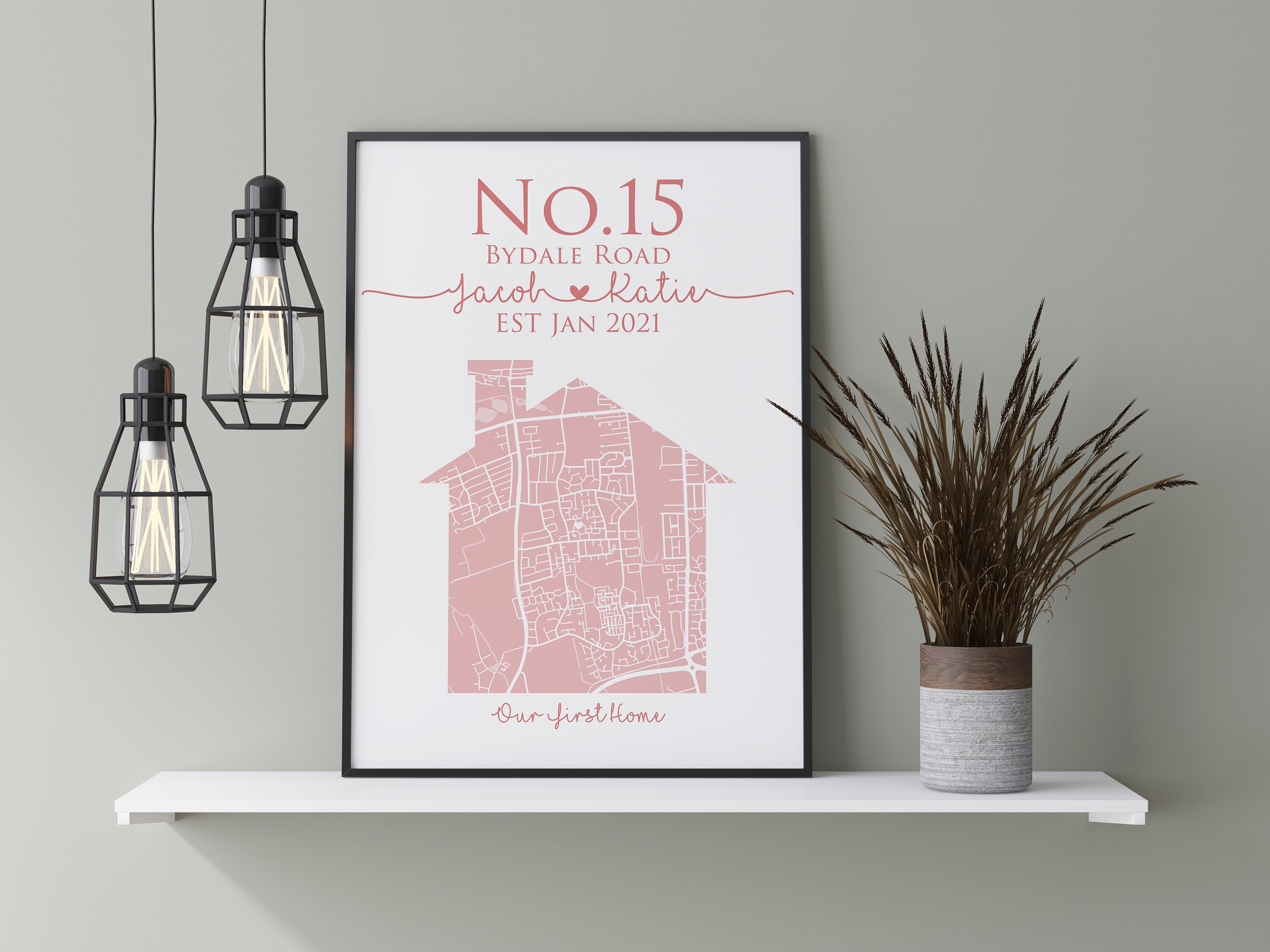 New Home Custom Map Print Any City Map Personalized Map - Etsy UK