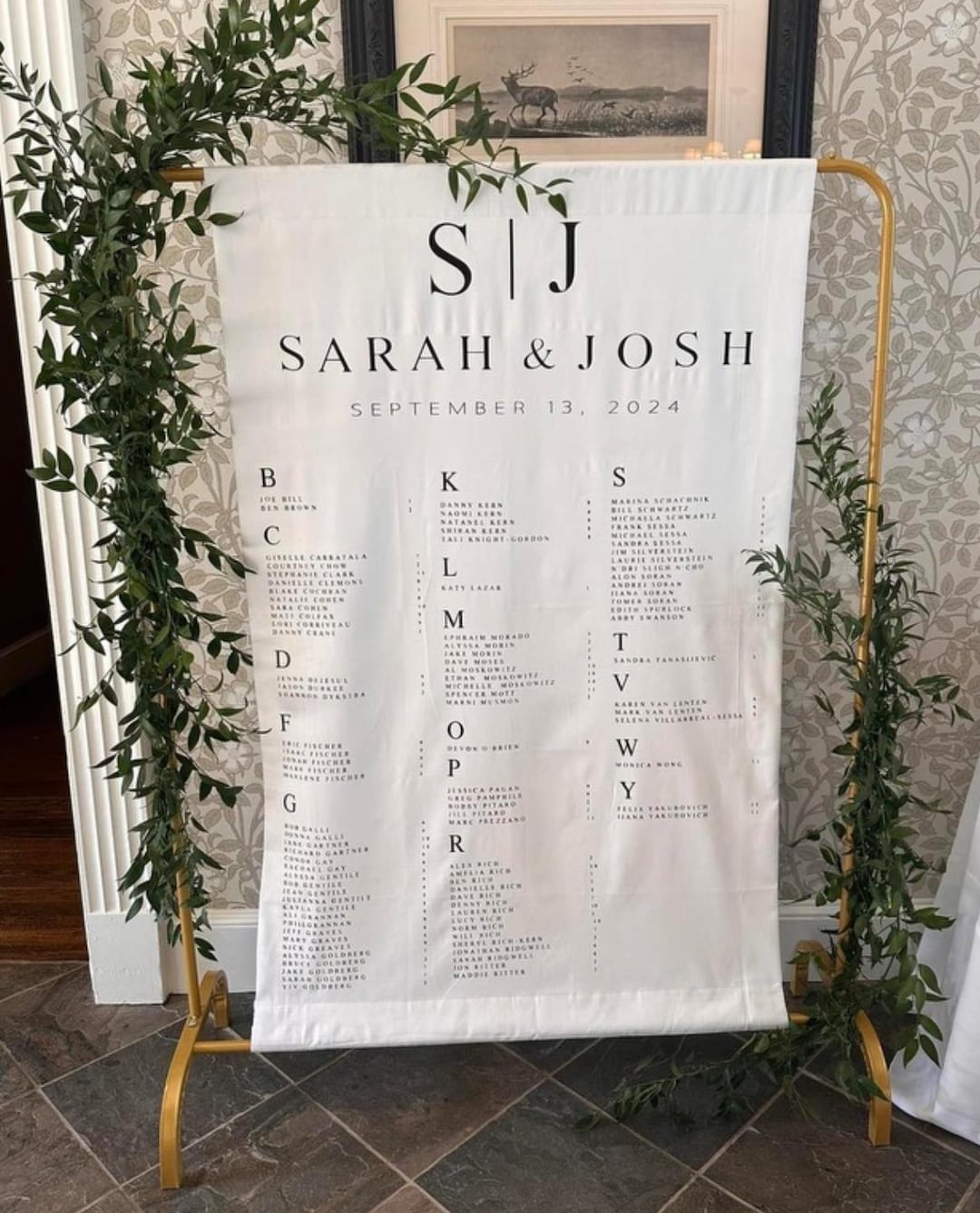Custom Fabric Seating Chart - Etsy