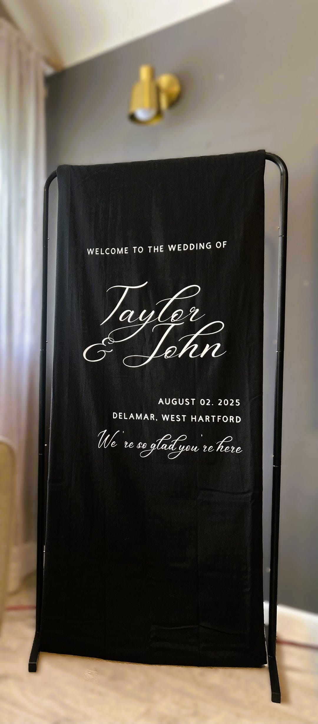 Modern Linen Welcome Sign - Etsy