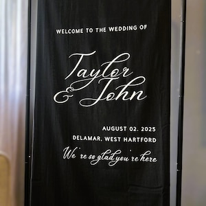 Modern Linen Welcome Sign - Etsy