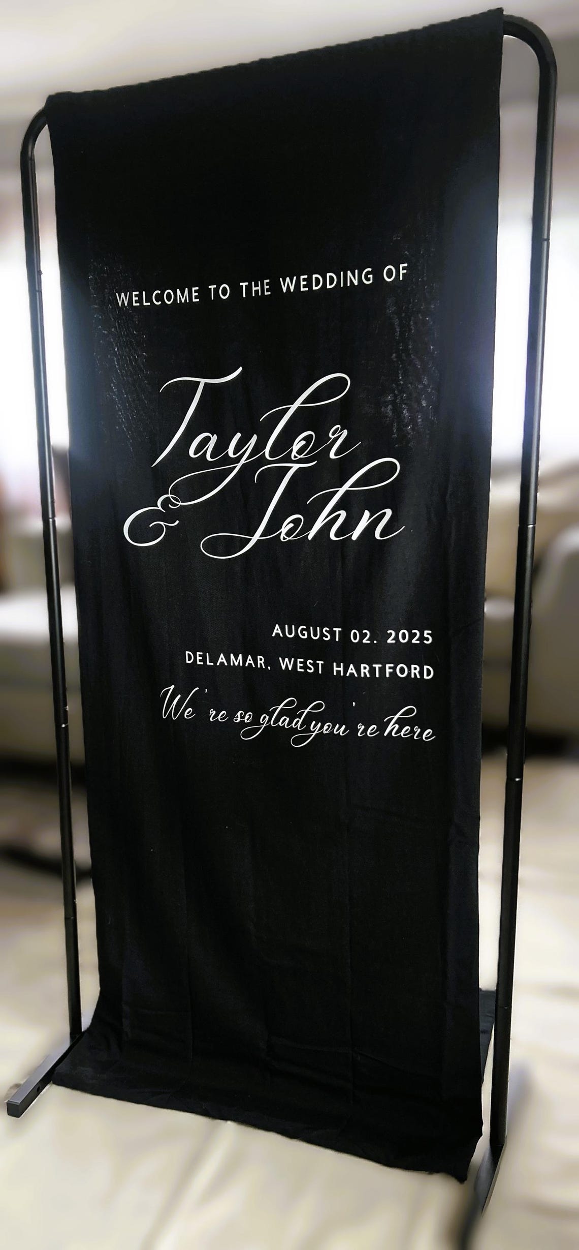 Modern Linen Welcome Sign - Etsy