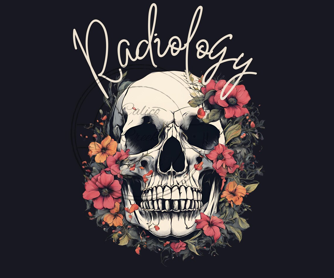 Rad Tech, Radiology, X-ray, Skull Bones Skeleton PNG Digital Design ...