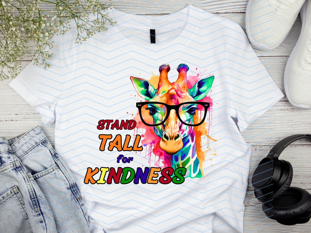 Stand Tall for Kindness Giraffe Autism Awareness PNG JPG Digital Design ...