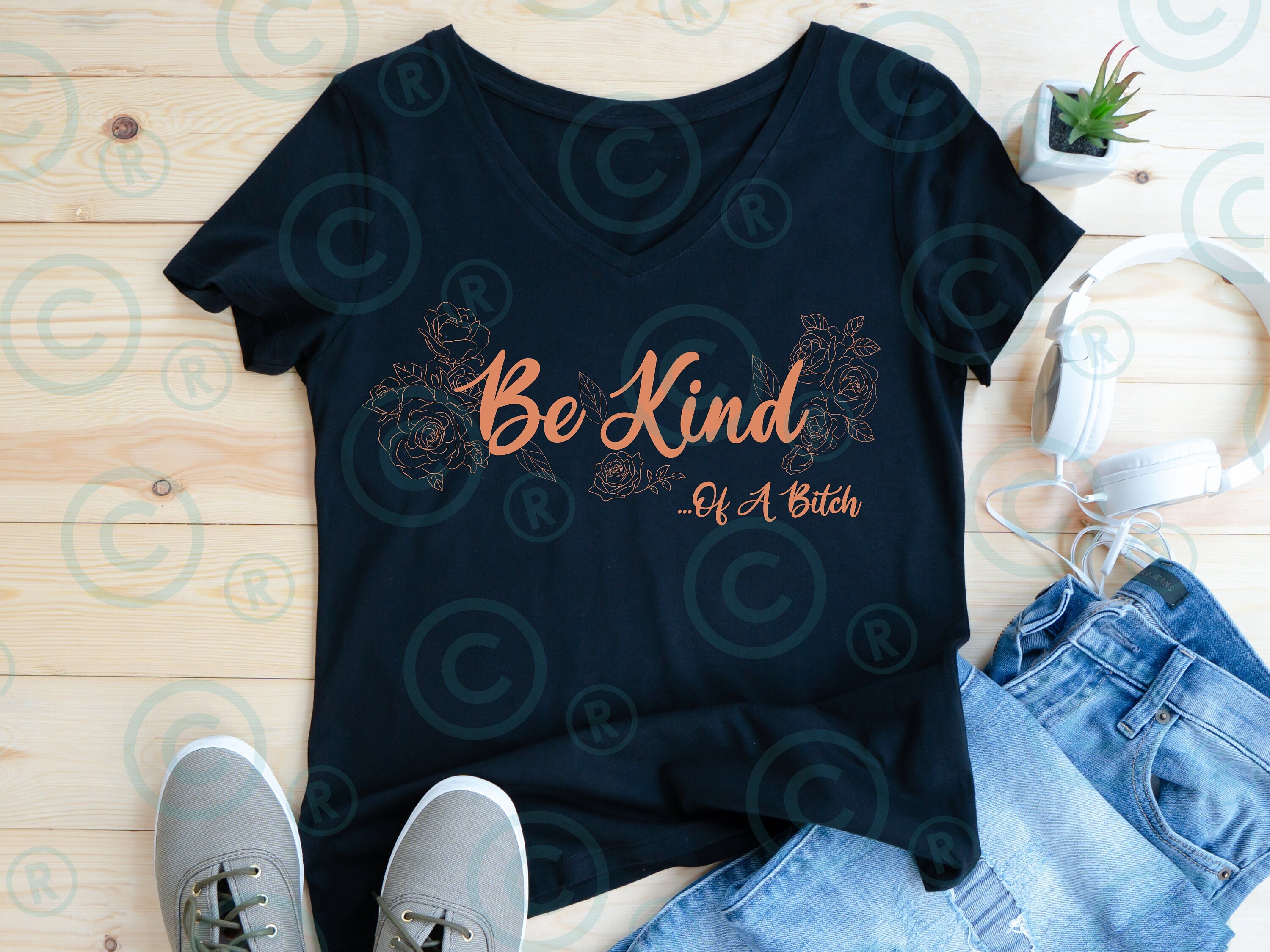 BE KIND of a Bitch PNG Jpg Digital Design, Sublimation File T-shirt - Etsy