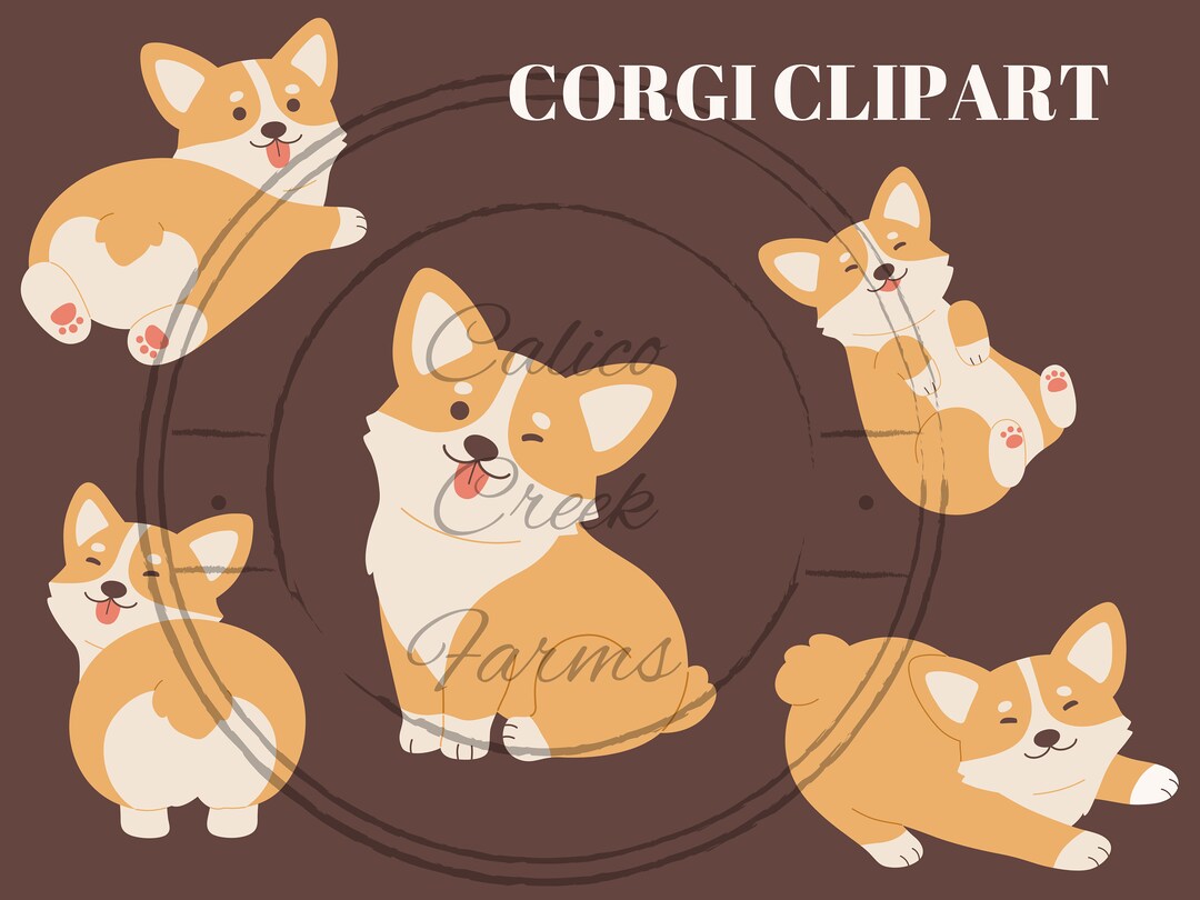 Pembroke Welsh Corgi Clipart, PNG Digital Design, Sublimation File T ...