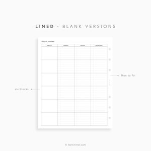 A5 Wide Printable Lesson Planner for School Teachers, Lined Weekly ...