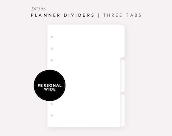 Personal Rings Editable Dividers Template, Printable Planner Divider ...