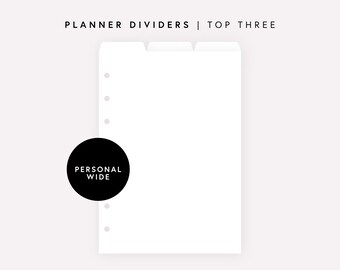 Personal Wide Editable Dividers Template Printable Planner | Etsy