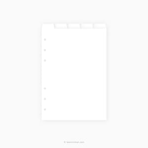 A6 Editable Dividers Template Planners, Printable Monthly Divider Top 5 ...