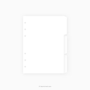 A6 Editable Dividers Template for Planners, Printable Custom Divider ...