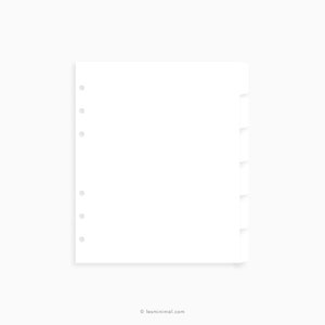 A5 Wide Editable Dividers Template for Planners, Printable DIY Divider ...