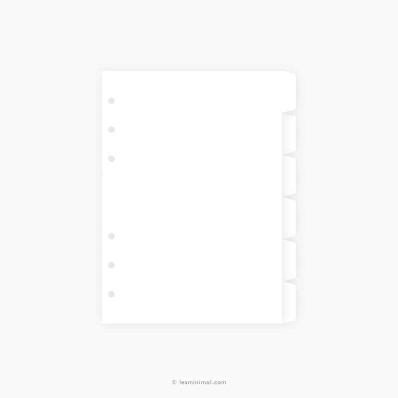 A5 Editable Dividers Template for Planners Printable DIY | Etsy