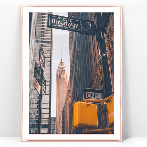 Printable Photo of a Broadway Sign in Manhattan New York City - Etsy