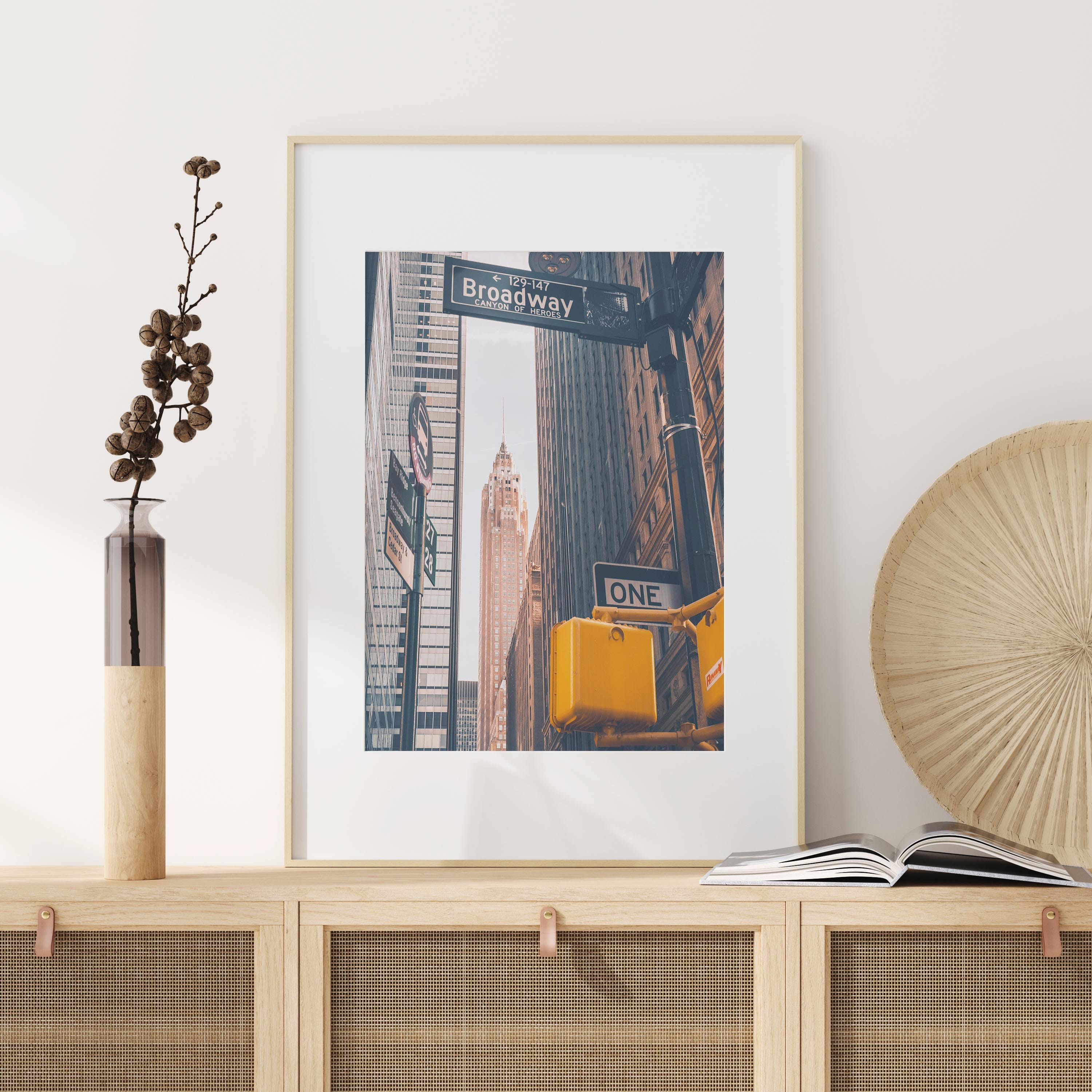 Printable Photo of a Broadway Sign in Manhattan, New York City Digital ...
