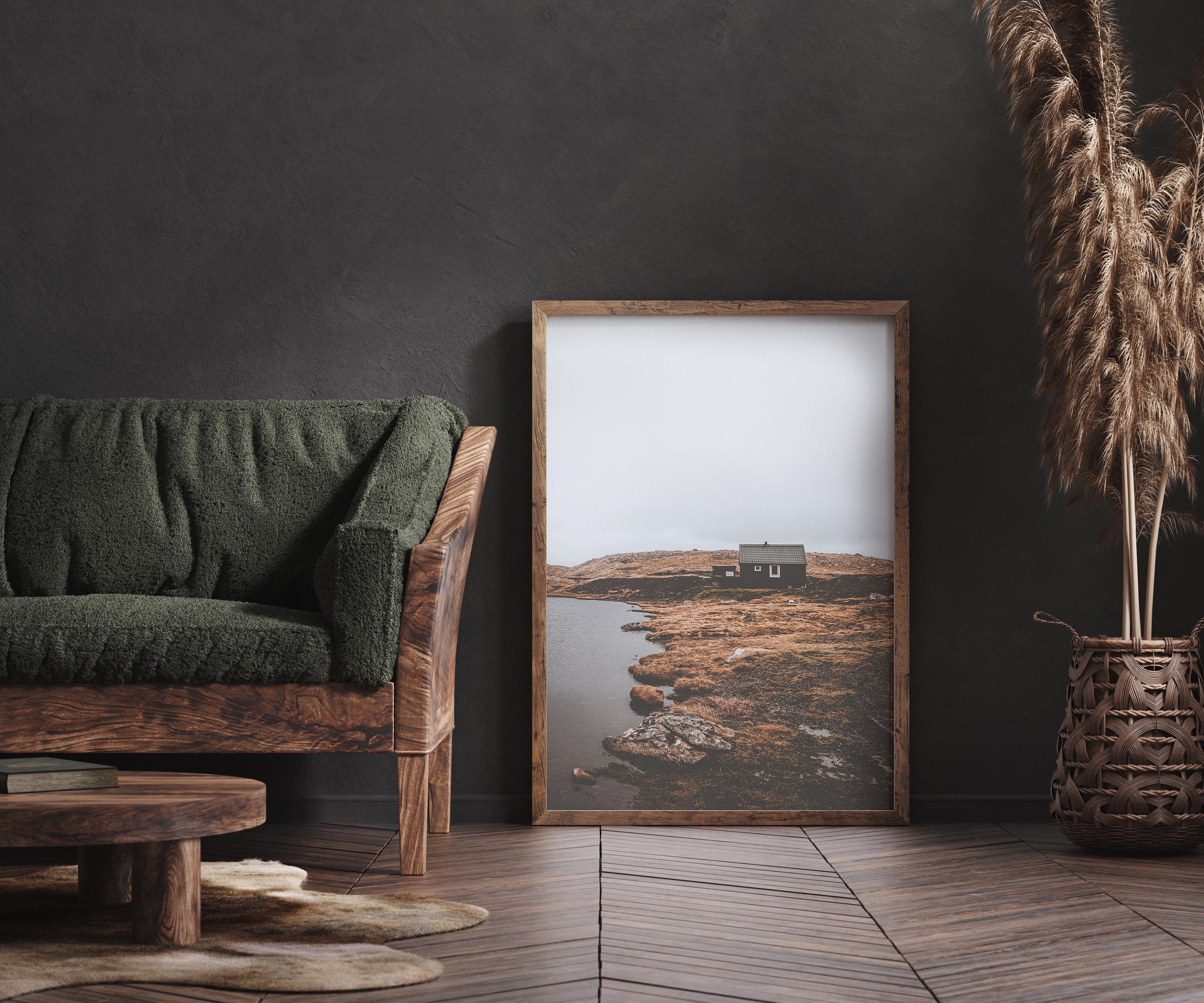 Printable Photo of a Coastal Cabin in Iceland Scandinavian | Etsy