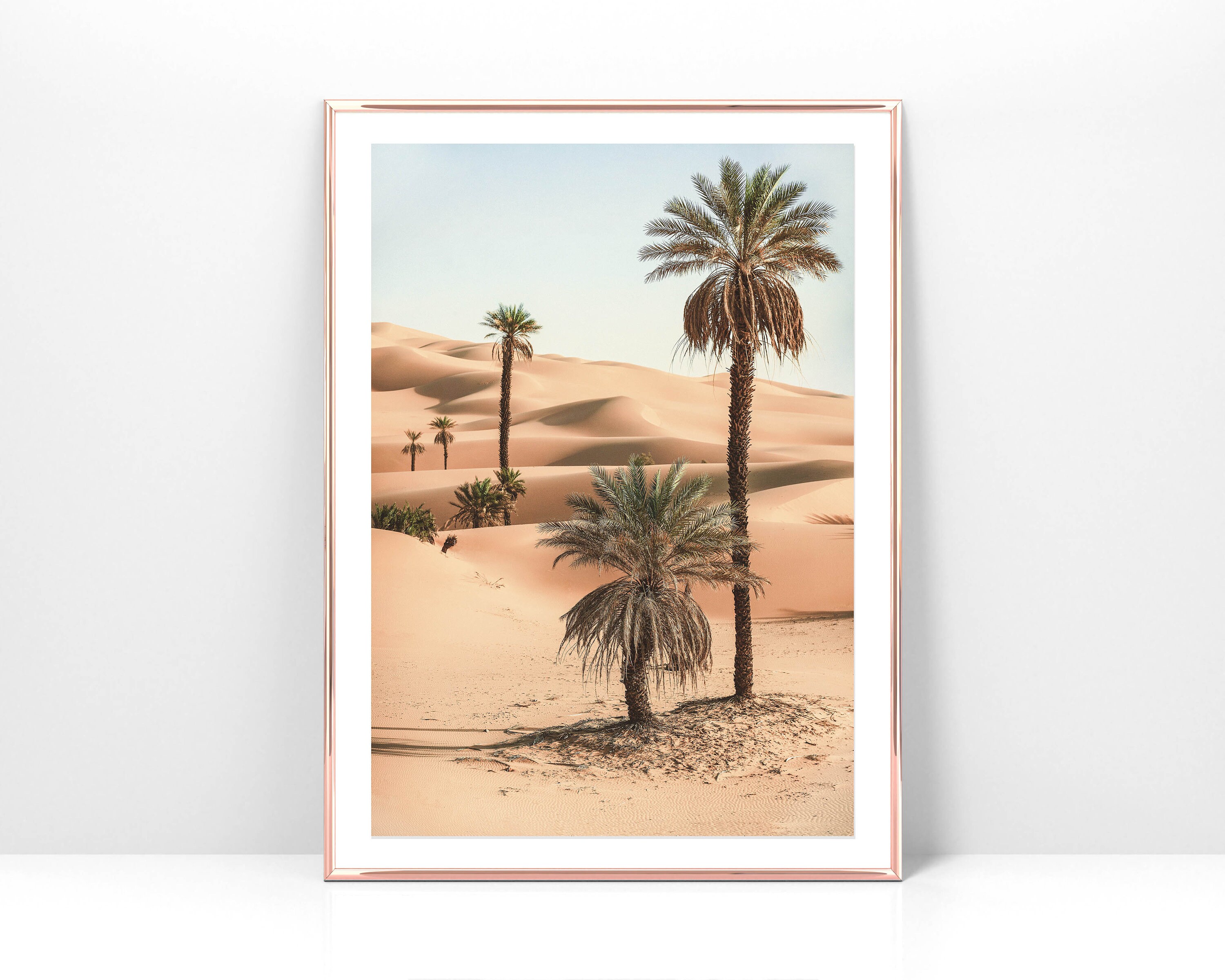Printable Desert Palm Trees Photo Oasis Art Print Terracotta - Etsy