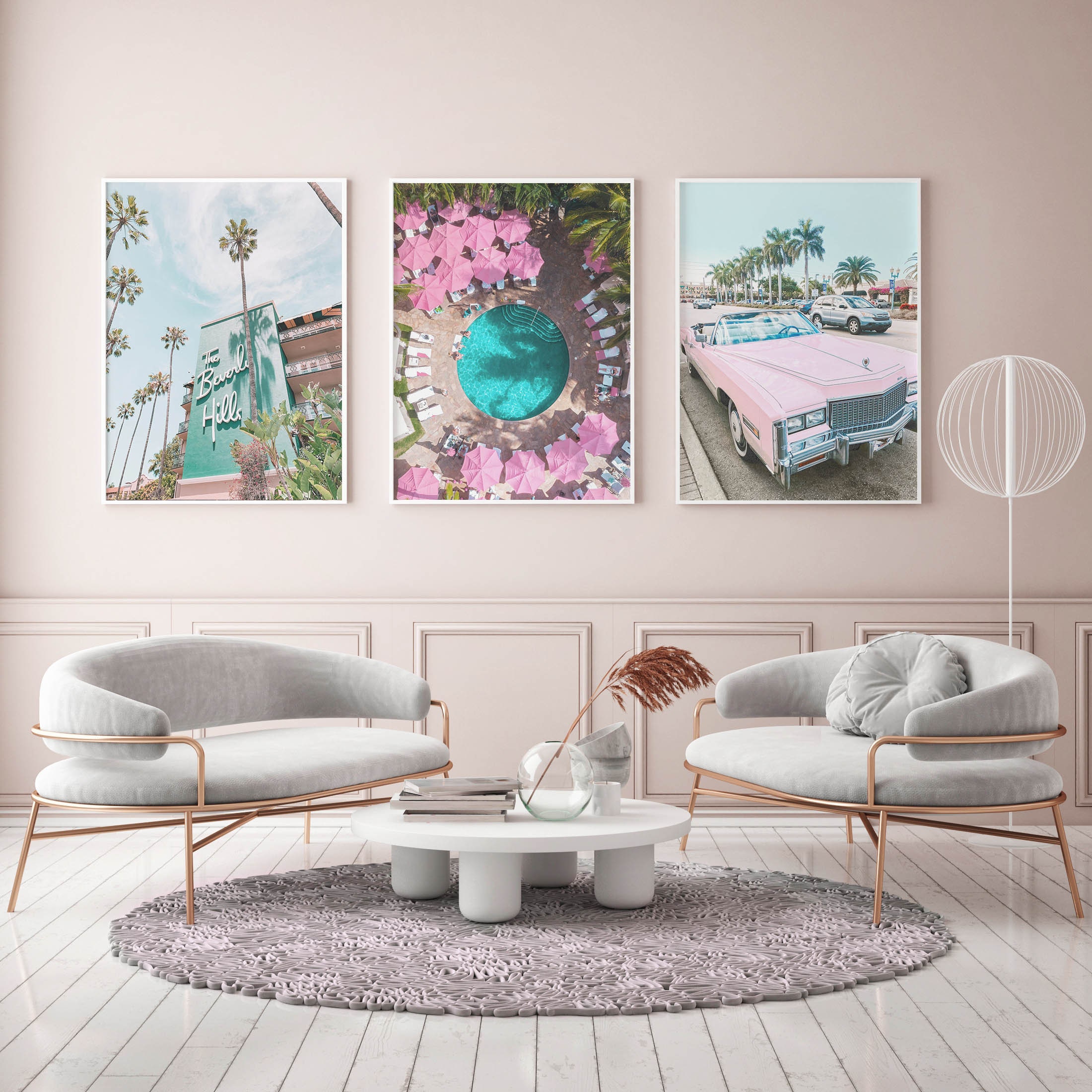 SET OF 3 Printable Photos Beverly Hills Hotel Swimming Pool | Etsy