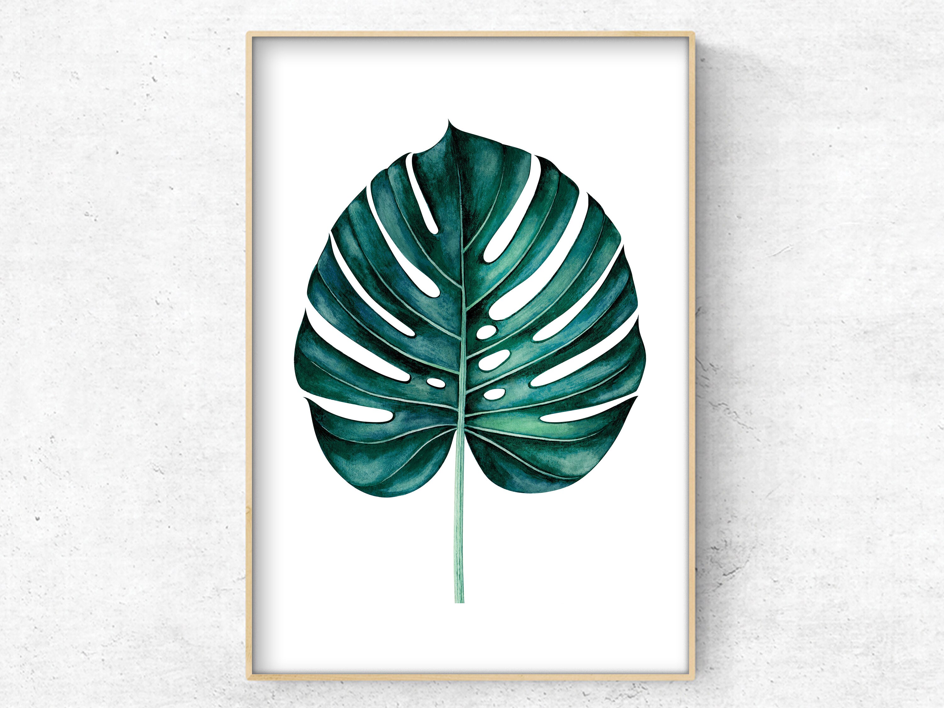 Set of 3 Monstera Prints Botanical Digital Art Prints - Etsy