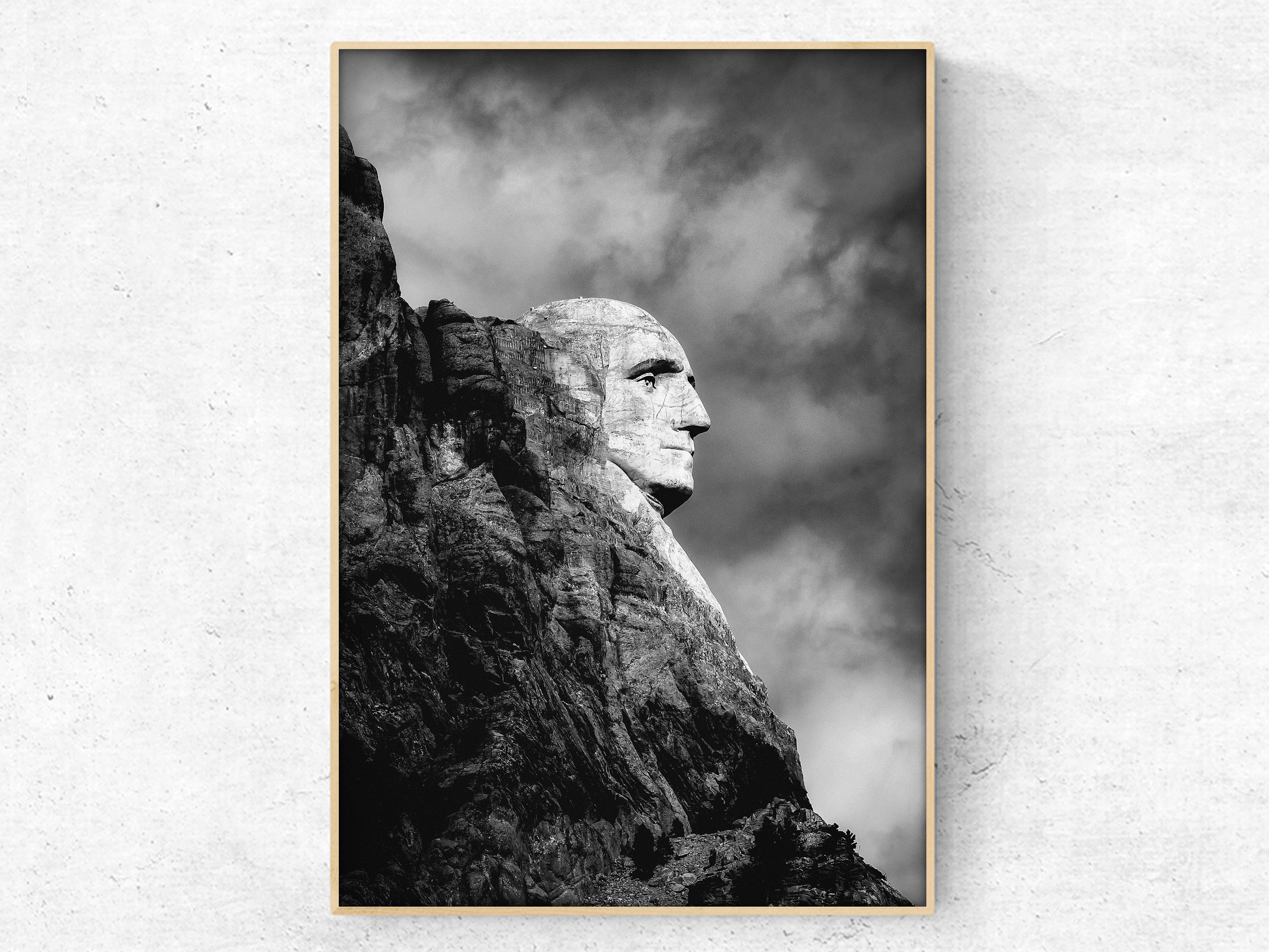 Download Printable Photo Mount Rushmore George Washington Black and ...