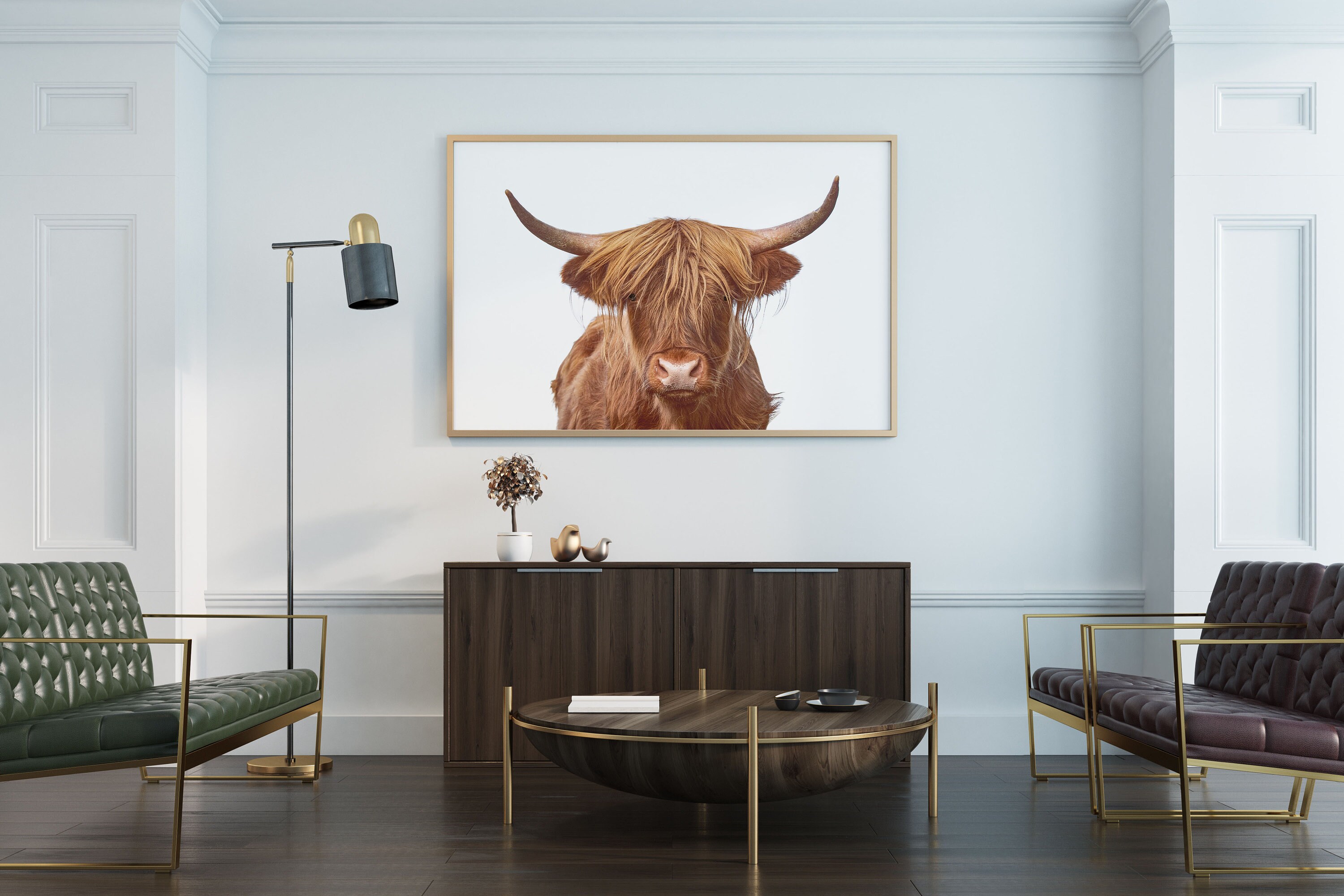 Printable Photo of a Highland Cow Modern Farmhouse Decor - Etsy