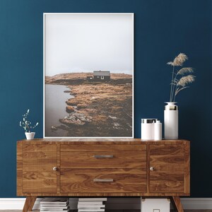 Printable Photo of a Coastal Cabin in Iceland, Scandinavian Digital Art ...