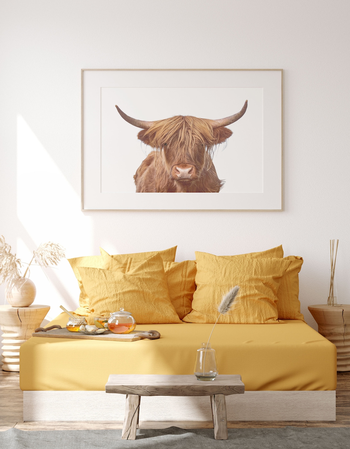 Printable Photo of a Highland Cow Modern Farmhouse Decor - Etsy