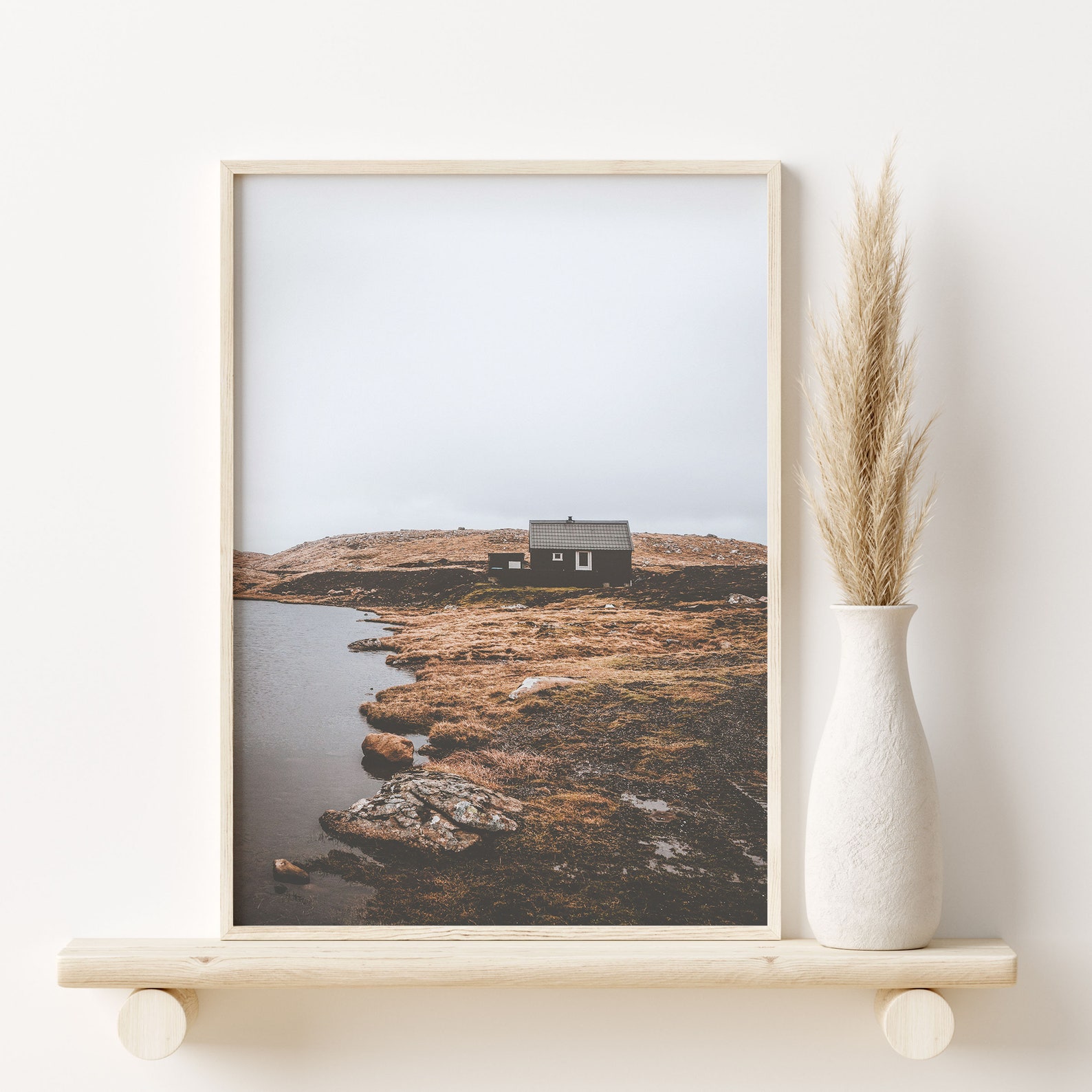 Printable Photo of a Coastal Cabin in Iceland Scandinavian | Etsy